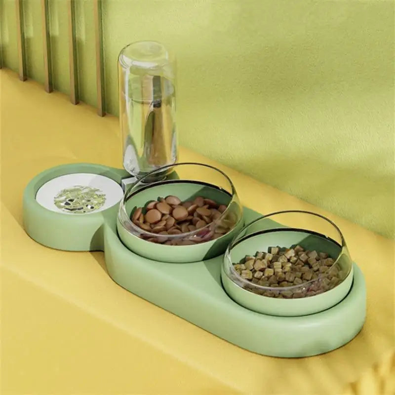 Pet Automatic Feeders 3 Bowl Pet Water Dispenser Feeders Large-diamete ...