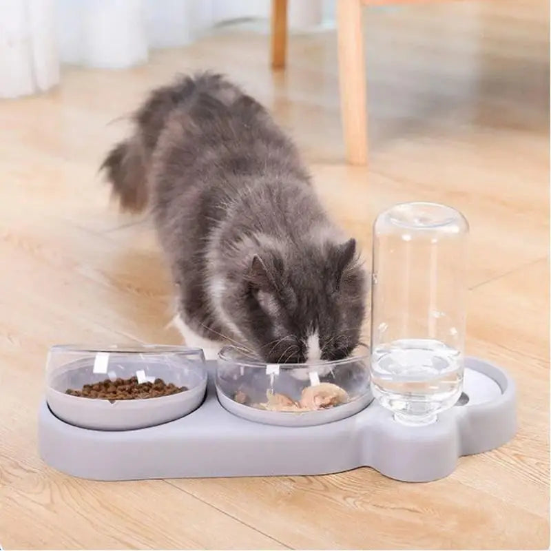 Pet Automatic Feeders 3 Bowl Pet Water Dispenser Feeders Large-diamete ...